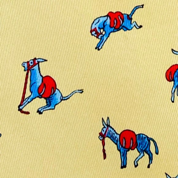 Hermes | Accessories | 0 Real Hermes Tie Yellow Blue Red Donkey Pack ...